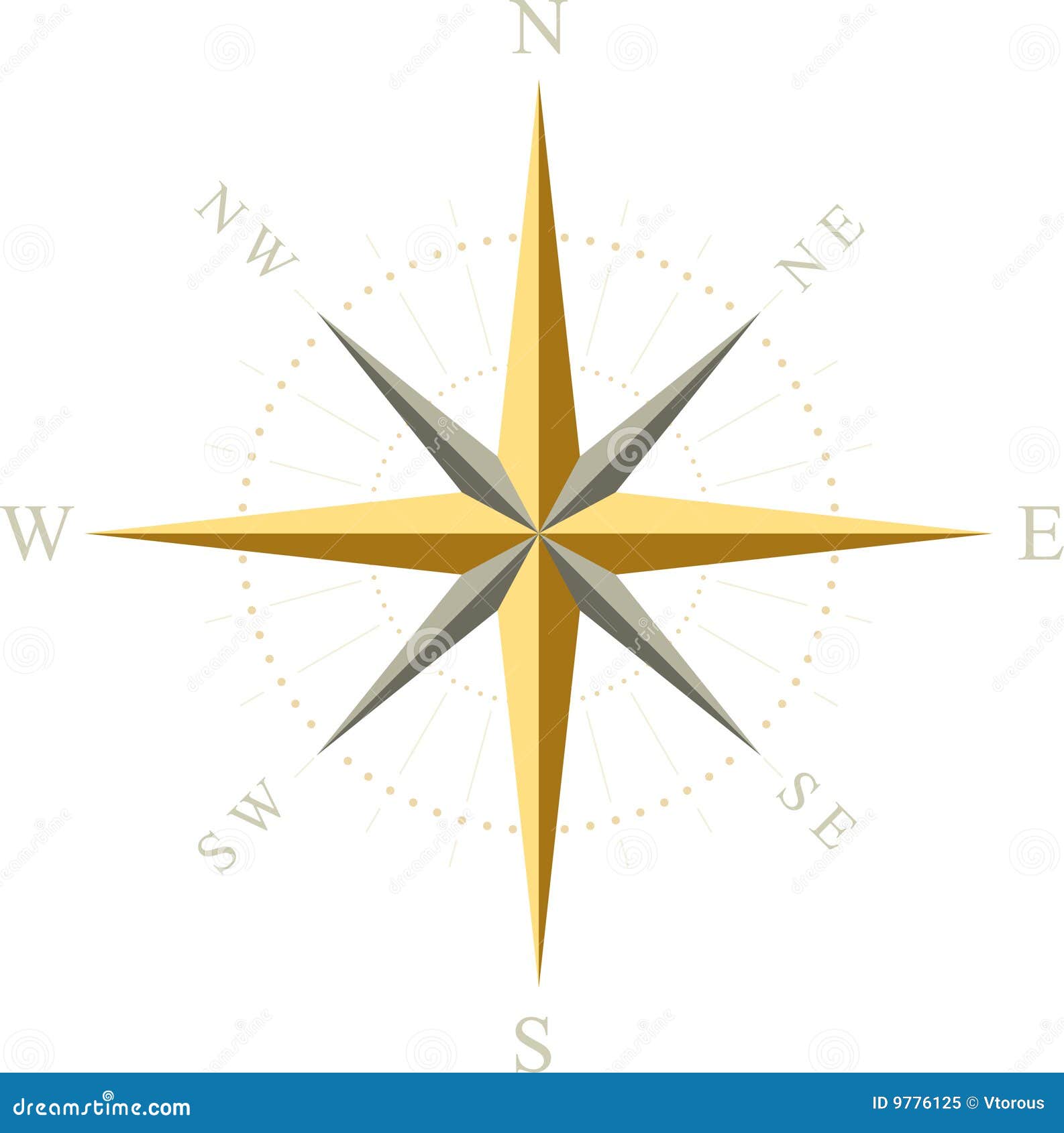Compass. Vector Illustration Stock Vector - Illustration of orange ...