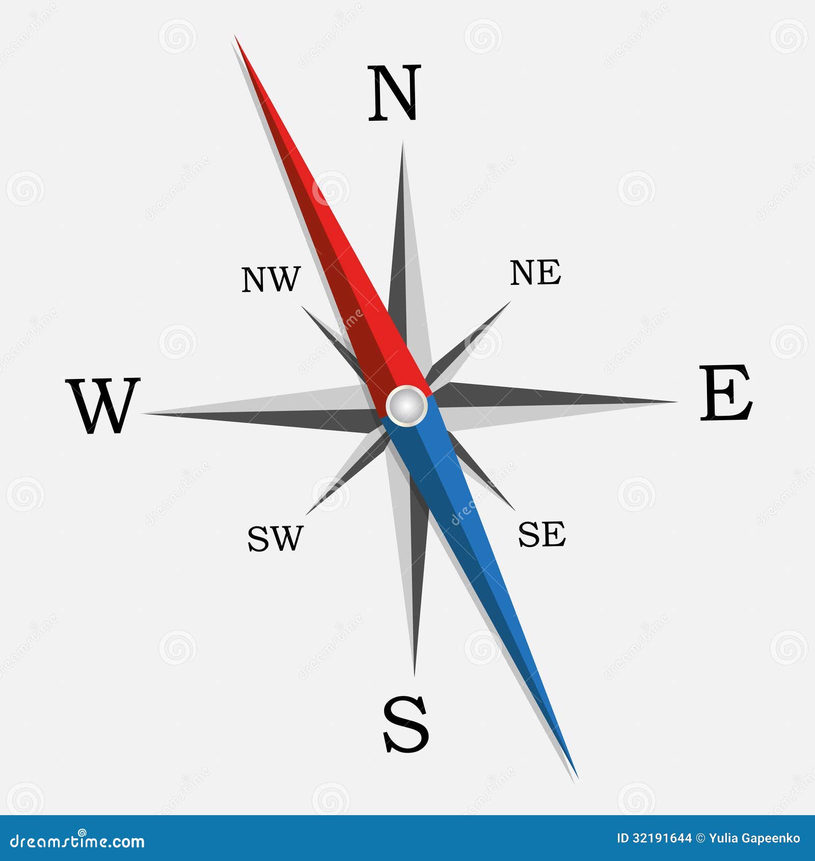 Compass. Vector Illustration Stock Vector - Illustration of nautical ...