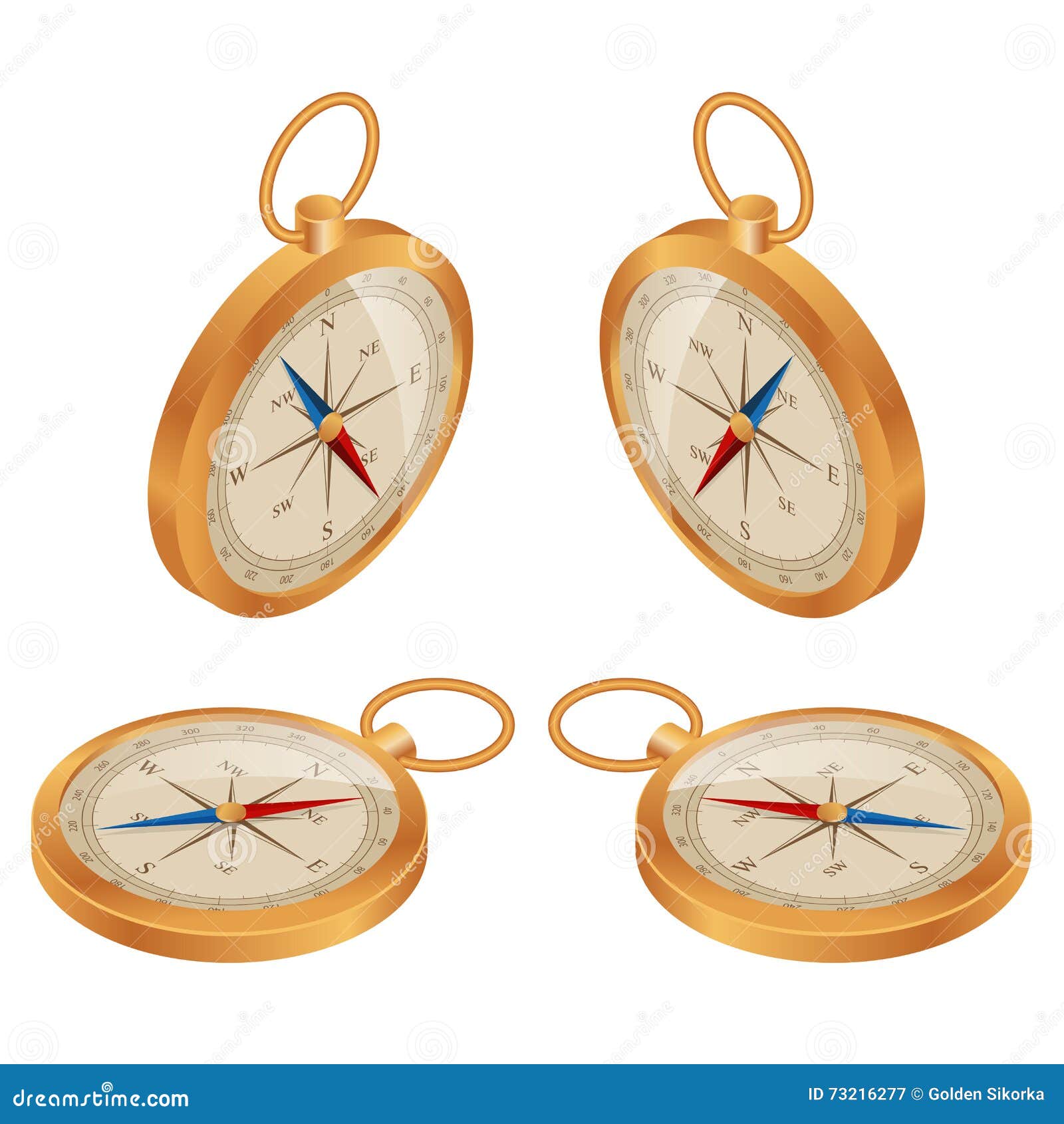 Compass Vector. Wind Rose Retro Design. Flat 3d Vector Isometric ...