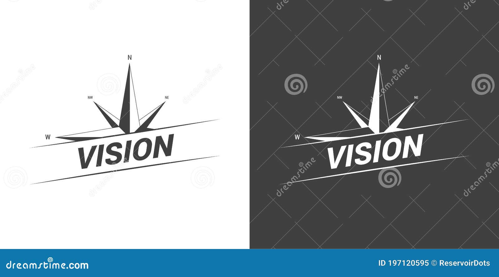 Compass Vision Concept stock vector. Illustration of direction - 197120595