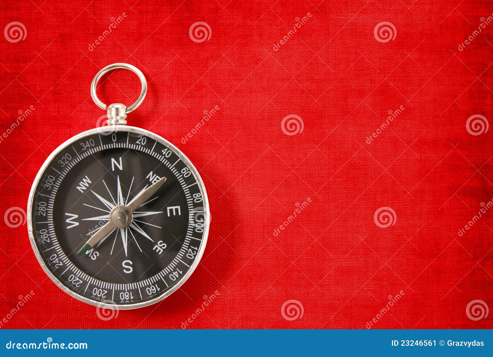 Compass on the Vivid Red Background Stock Image - Image of guide ...