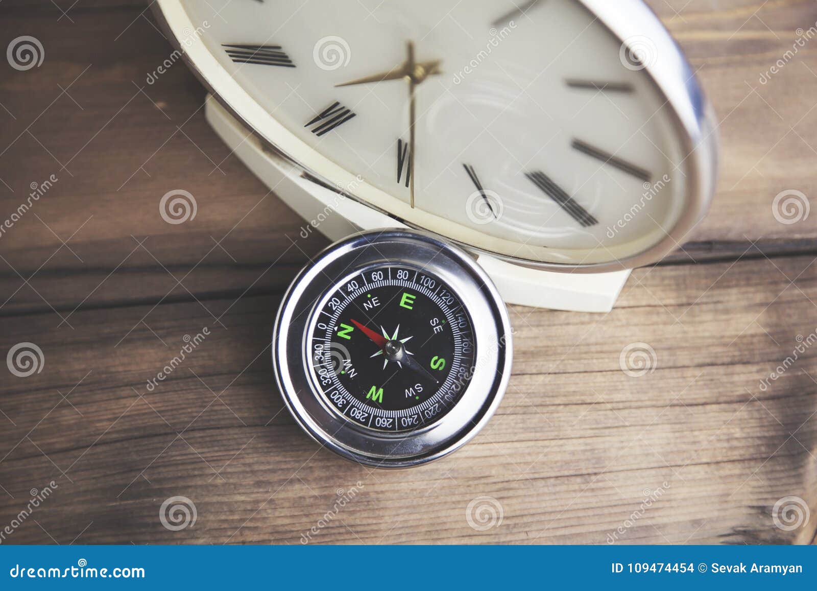 Compass and watch stock photo. Image of abstract, chain - 109474454
