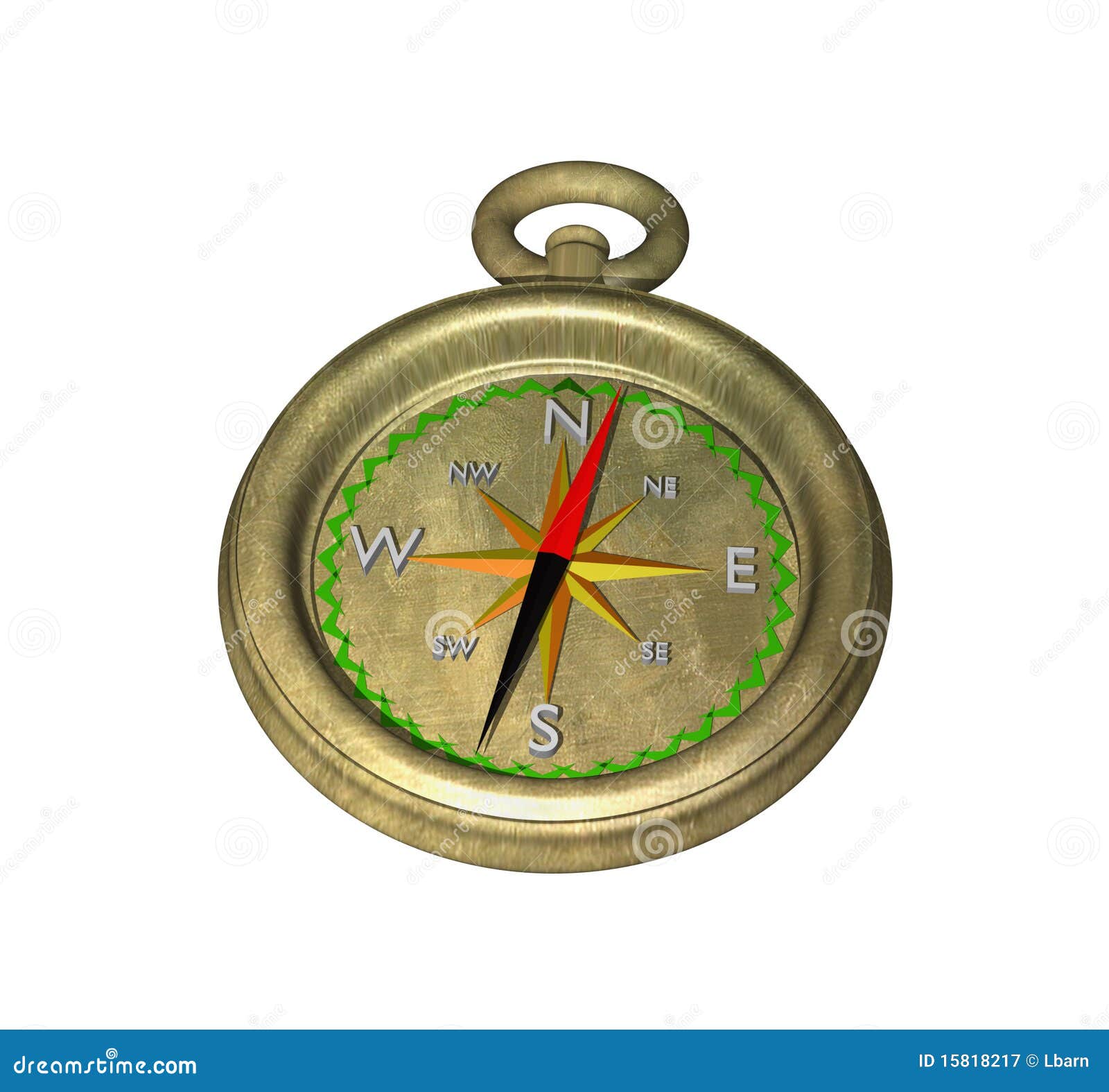 Compass on white stock illustration. Illustration of isolated - 15818217