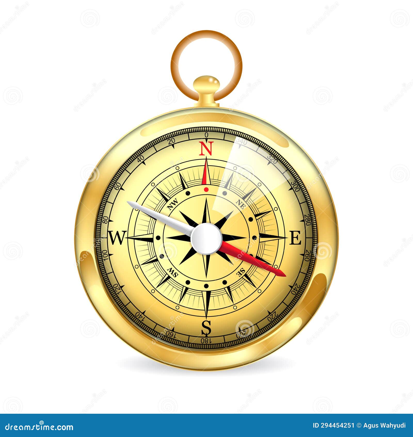Set of Realistic Wind Compass Marine Isolated. 3D Render.. Stock ...