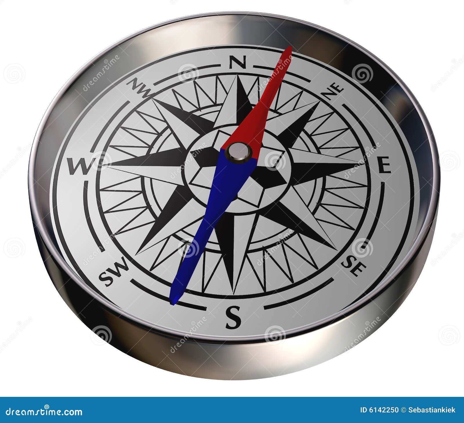 Compass on White Background Stock Illustration - Illustration of ...