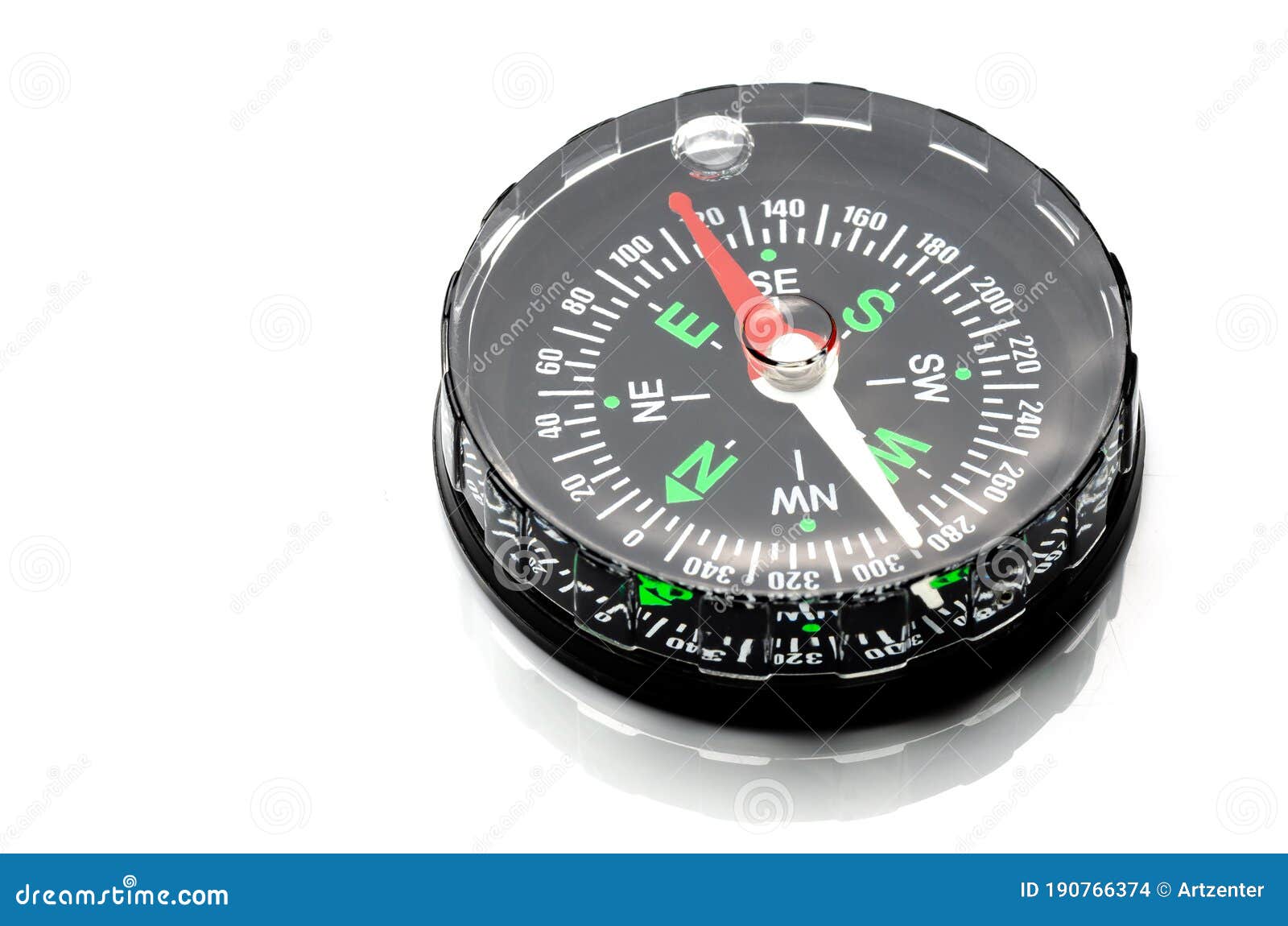 Compass on White Background Stock Photo - Image of adventure, analog ...
