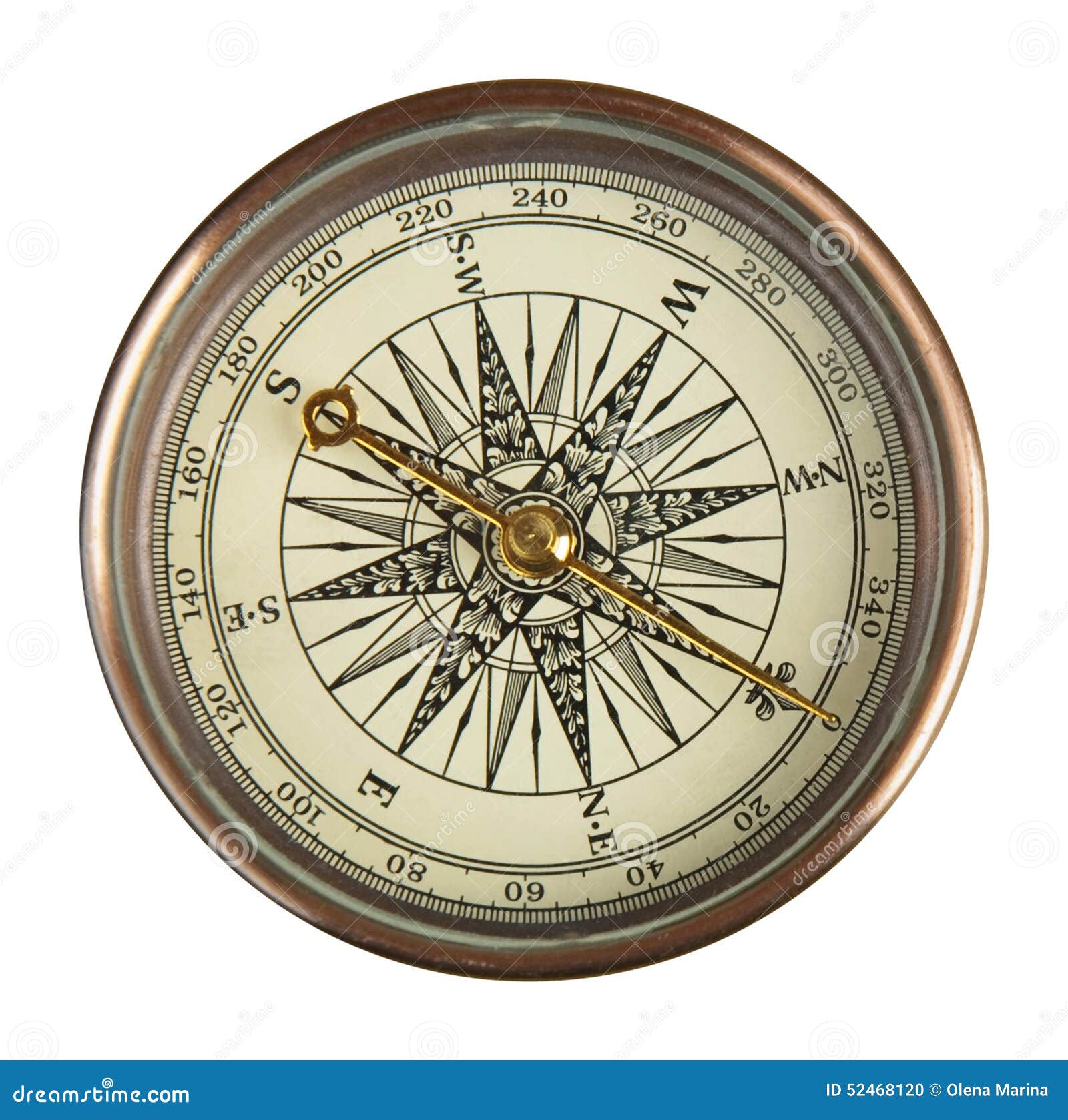 Compass on the White Background Stock Photo - Image of longitude ...