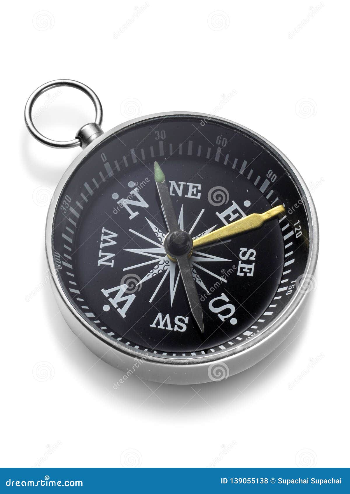 Compass on the White Background Stock Photo - Image of object, view ...