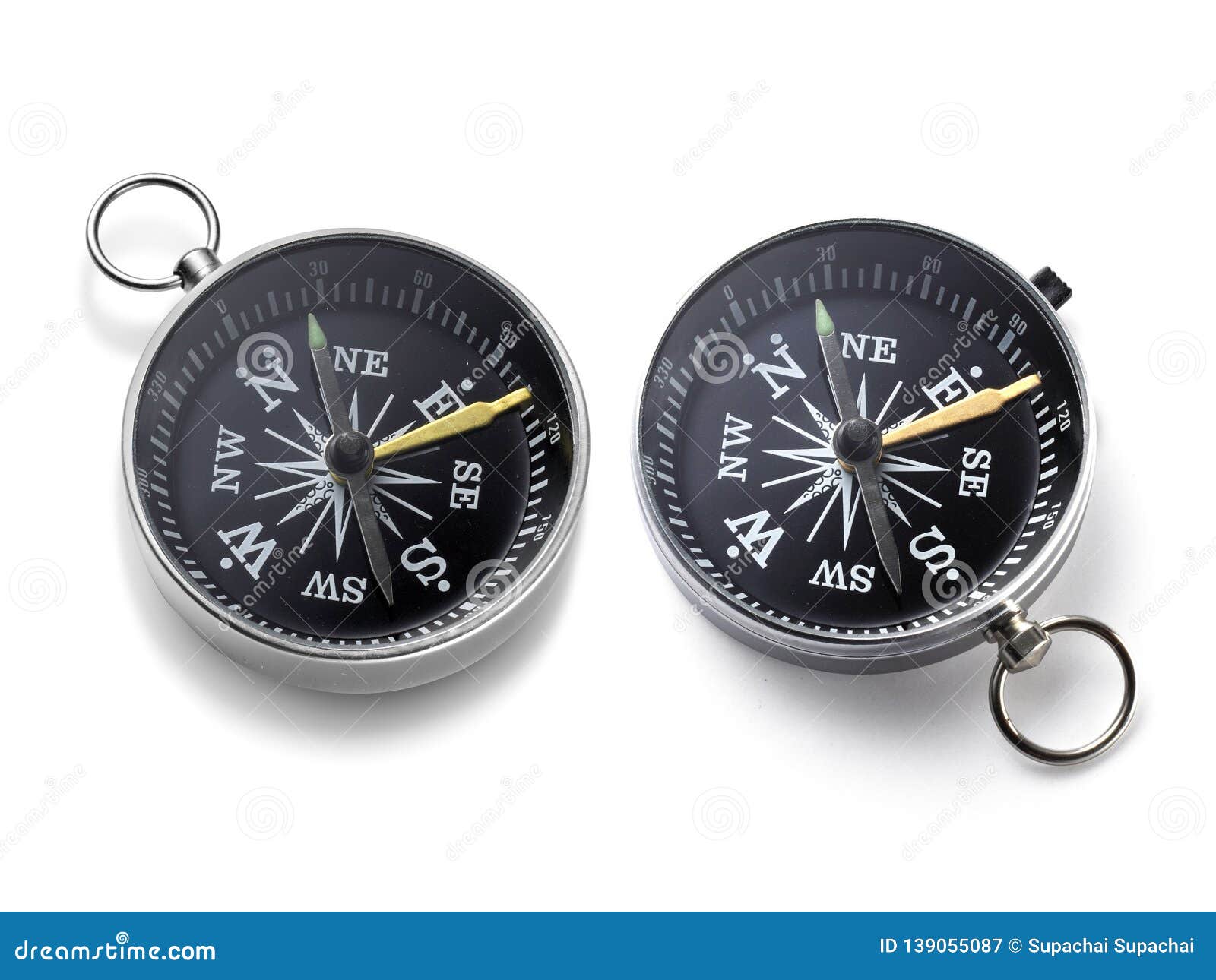 Compass on the White Background Stock Image - Image of orientation ...