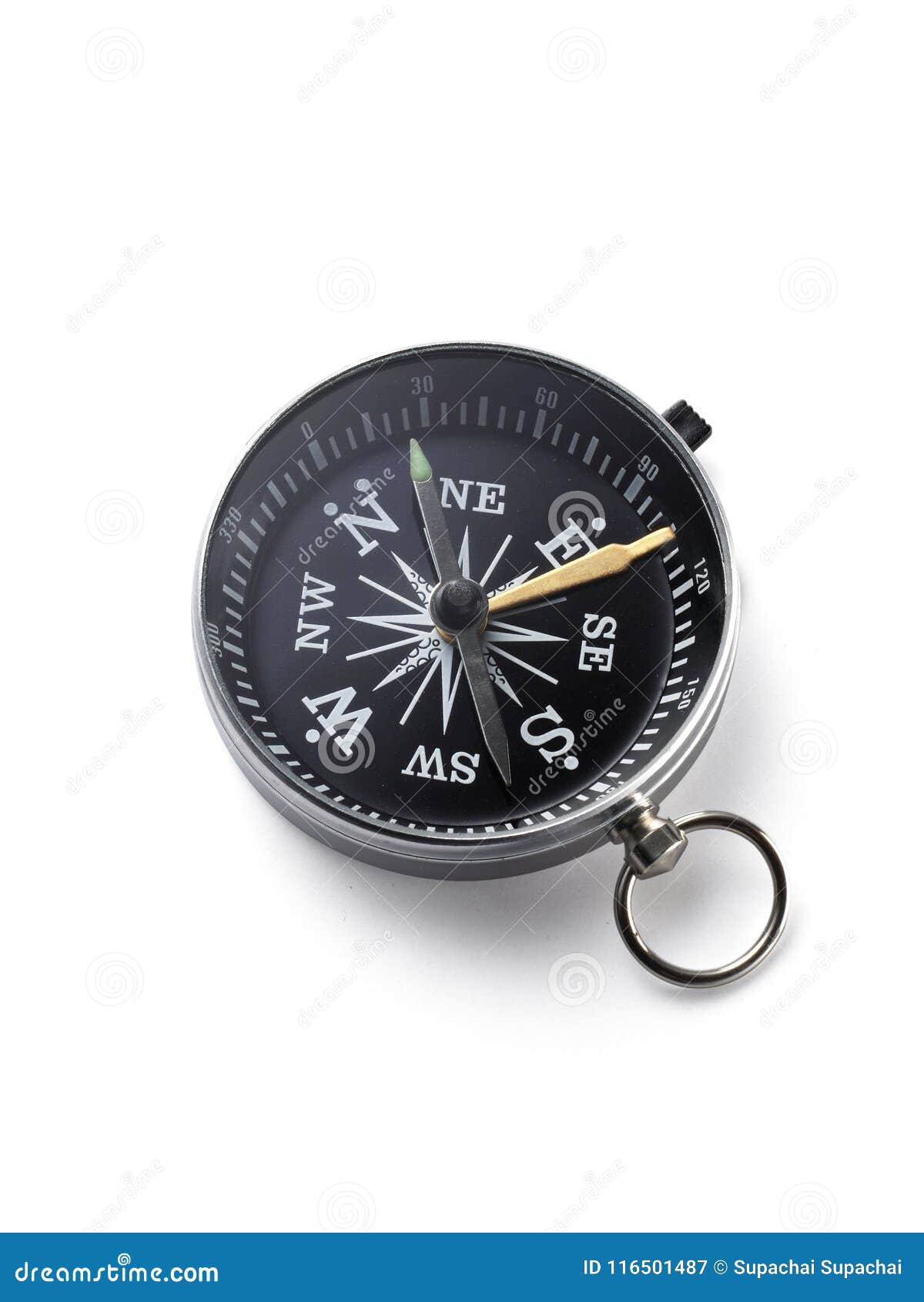 Compass on the White Background Stock Image - Image of adventure ...