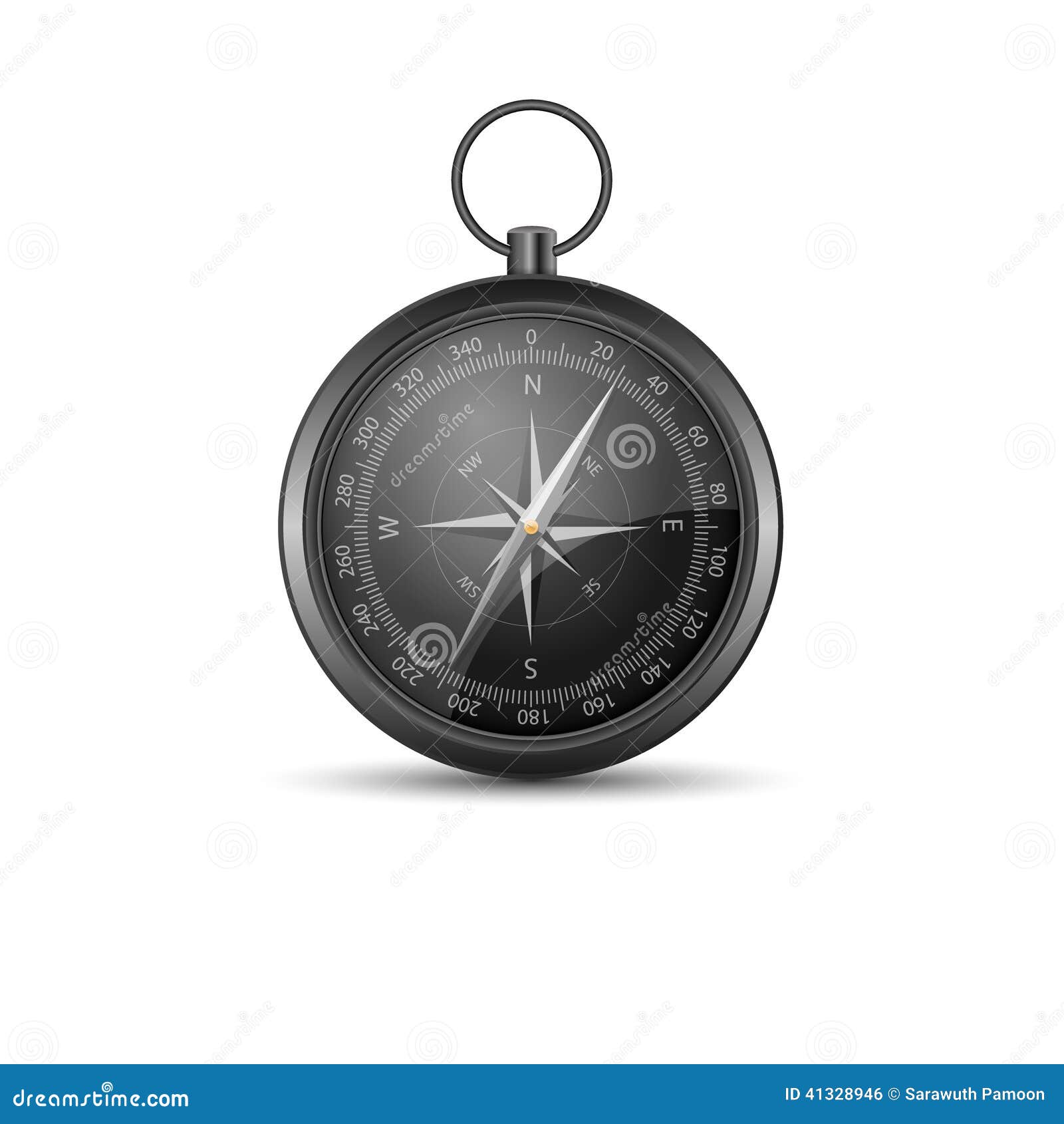 Compass on a White Background. Stock Vector - Illustration of east ...