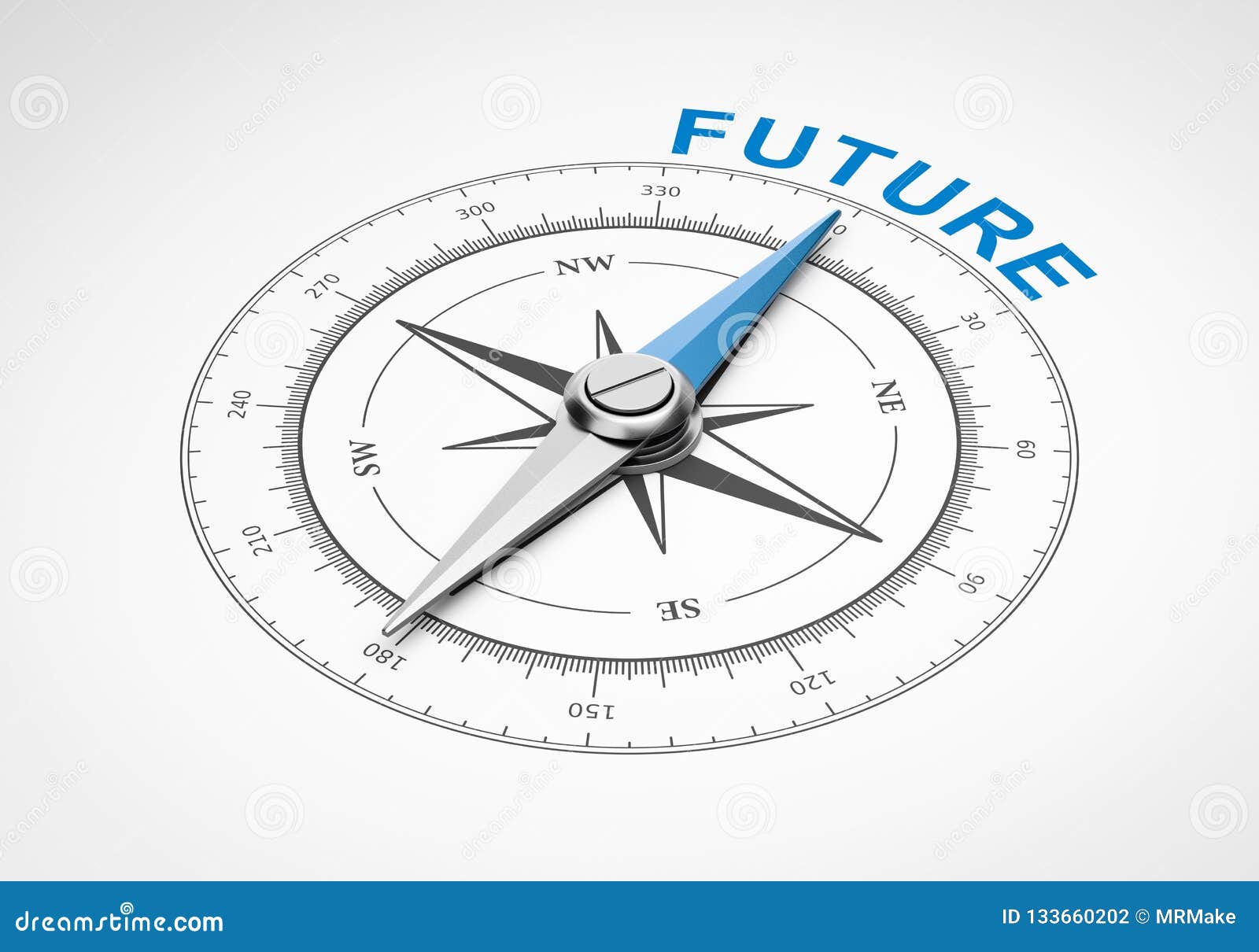 Compass Pointing South East Vector Icon On White Background. Flat ...