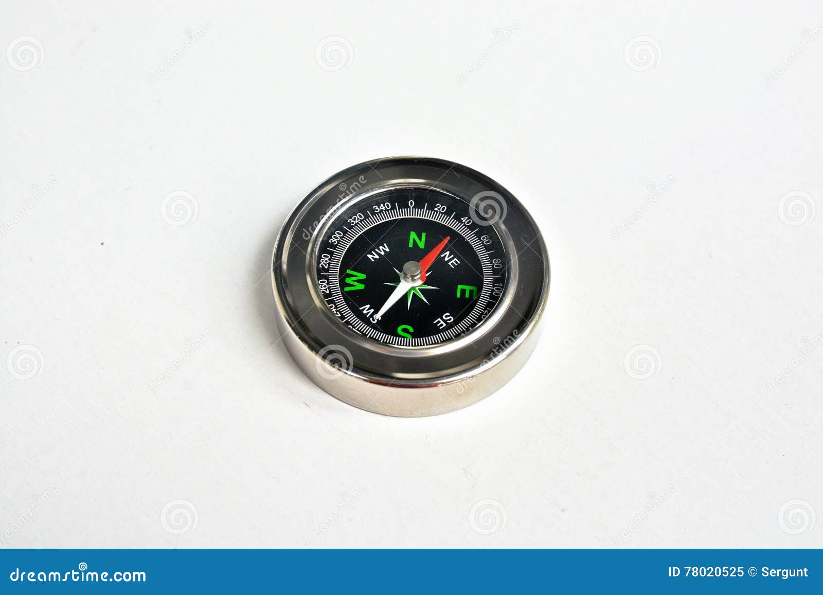 Compass on a White Background. Stock Image - Image of north ...