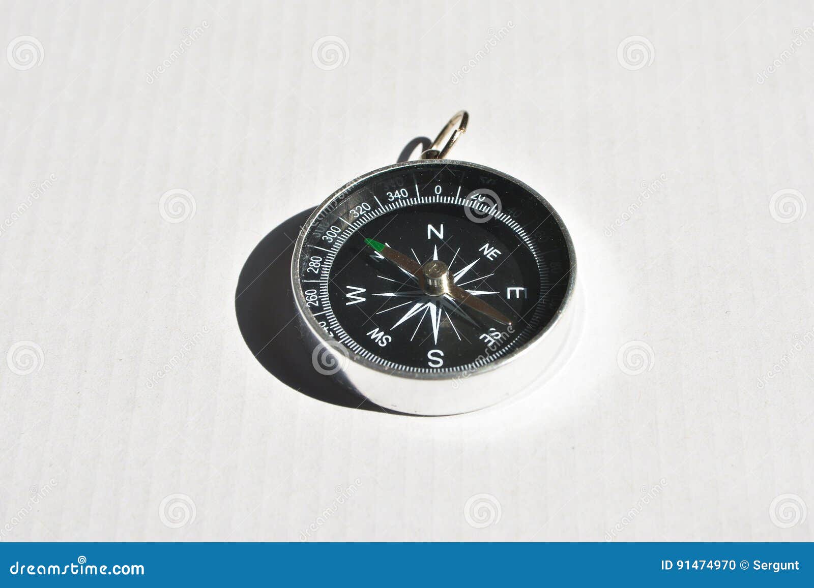Compass on a White Background. Stock Photo - Image of equipment ...