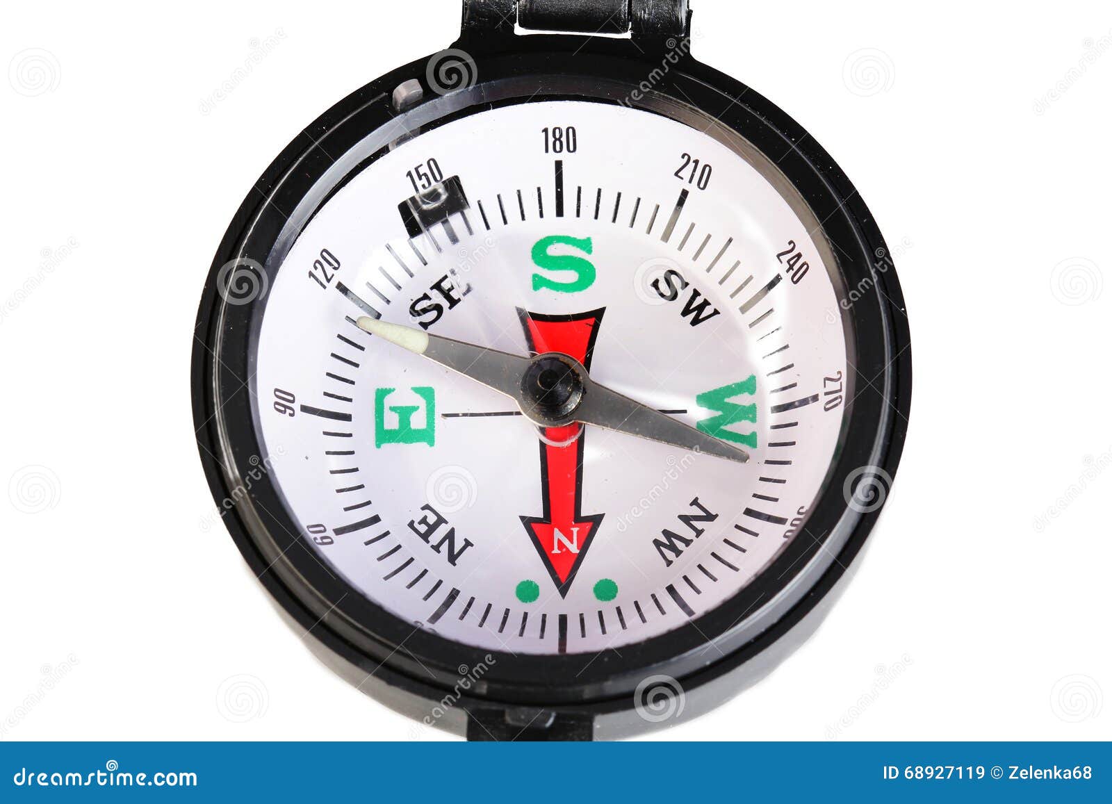Compass on a White Background Stock Image - Image of discovery, north ...