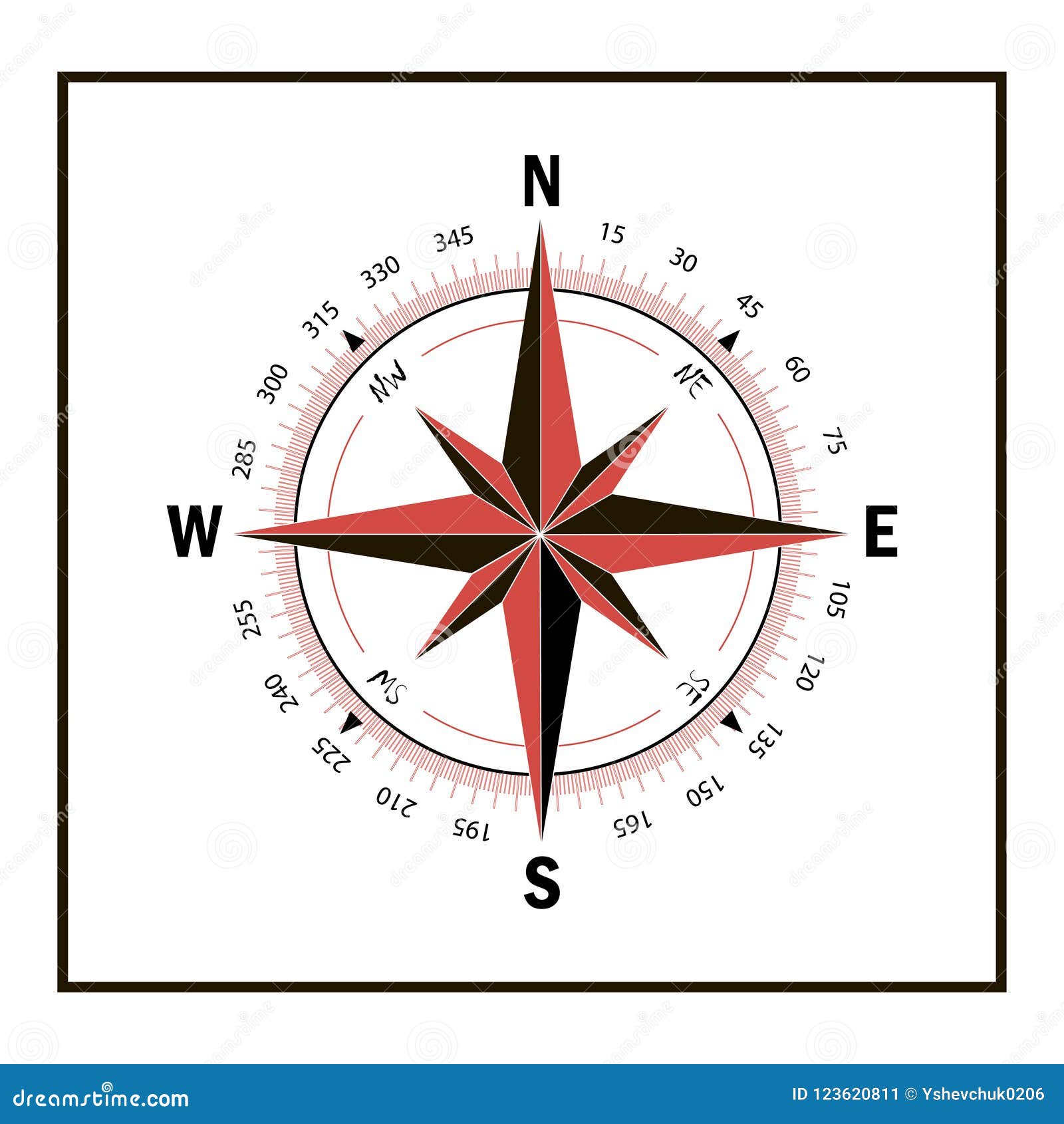 Compass White Background Stock Illustrations – 31,486 Compass White ...