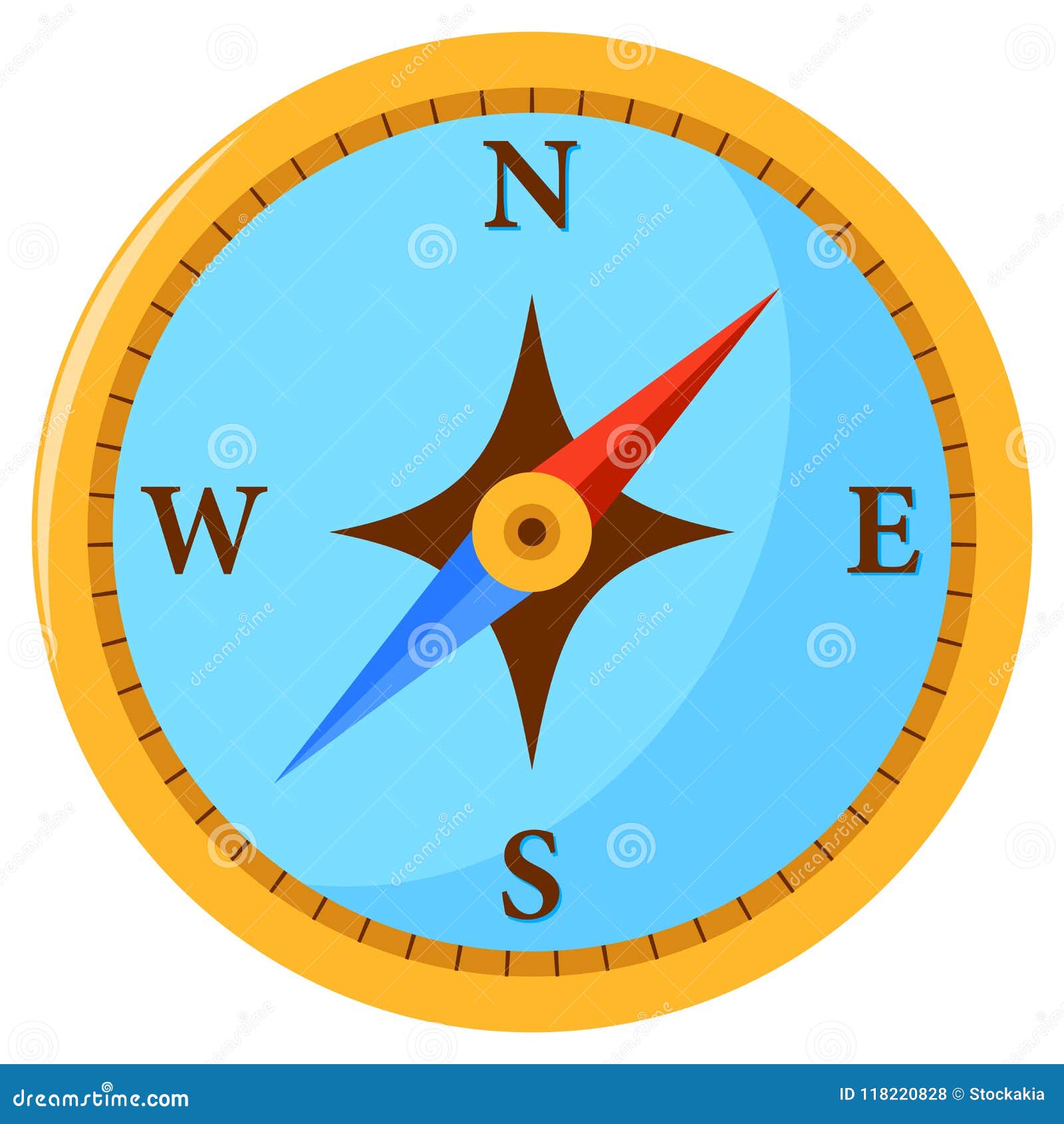 Compass on White Background. Vector Illustration Stock Vector ...