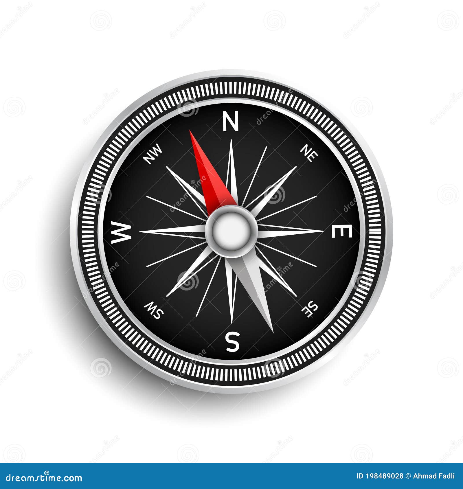 Compass On White Background, Realize Concept Stock Photography ...