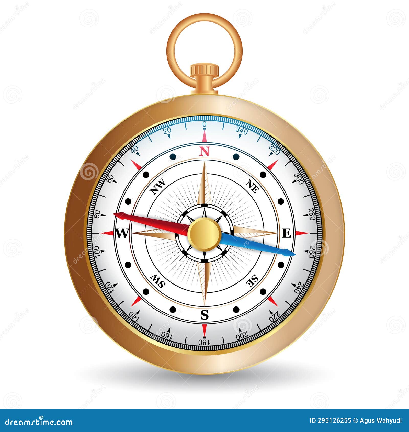 Set of Realistic Wind Compass Marine Isolated. 3D Render.. Stock ...