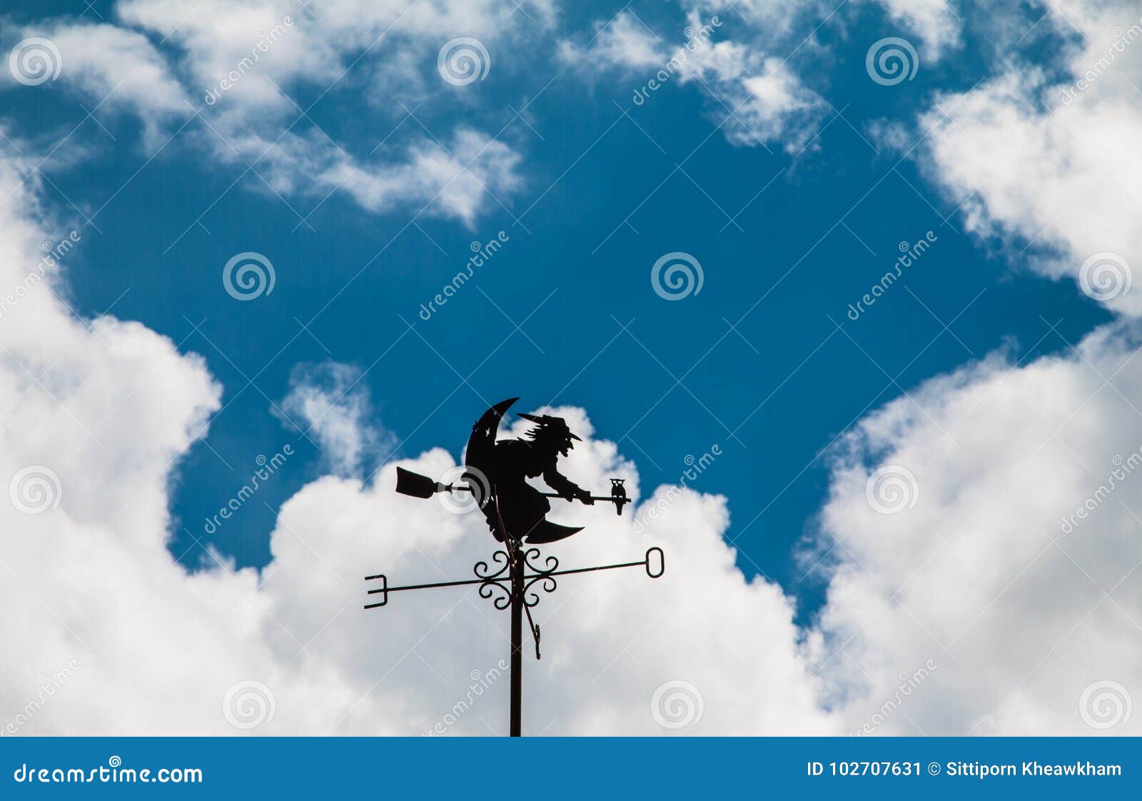 Compass on the roof stock image. Image of house, architecture - 102707631