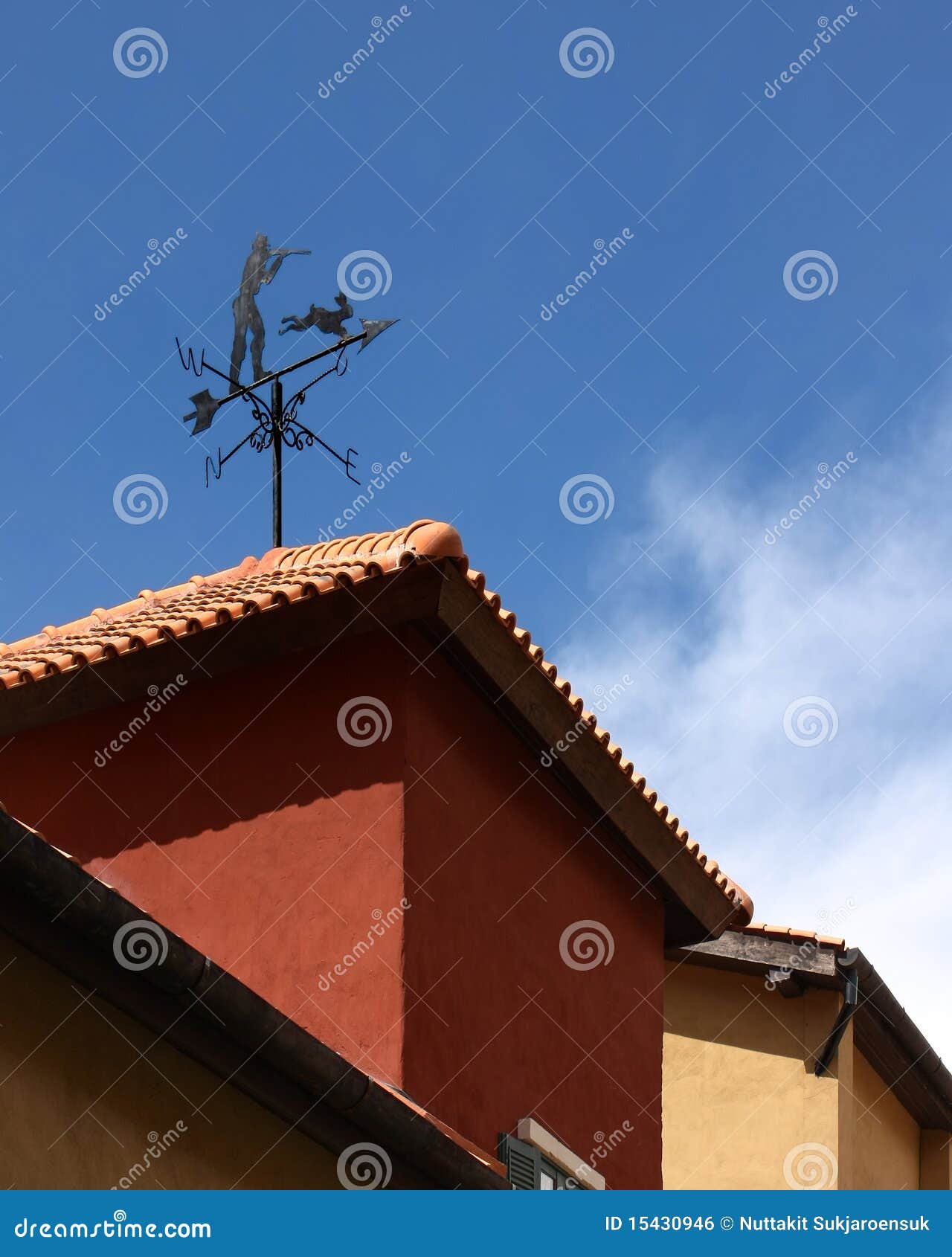 Compass wind on roof stock photo. Image of outdoor, rooftop - 15430946