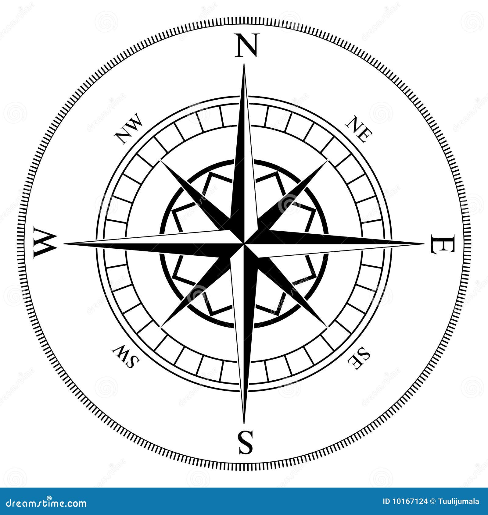 Compass Wind Rose Stock Images - Image: 10167124