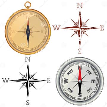 Compass and wind rose stock vector. Illustration of isolated - 12871089