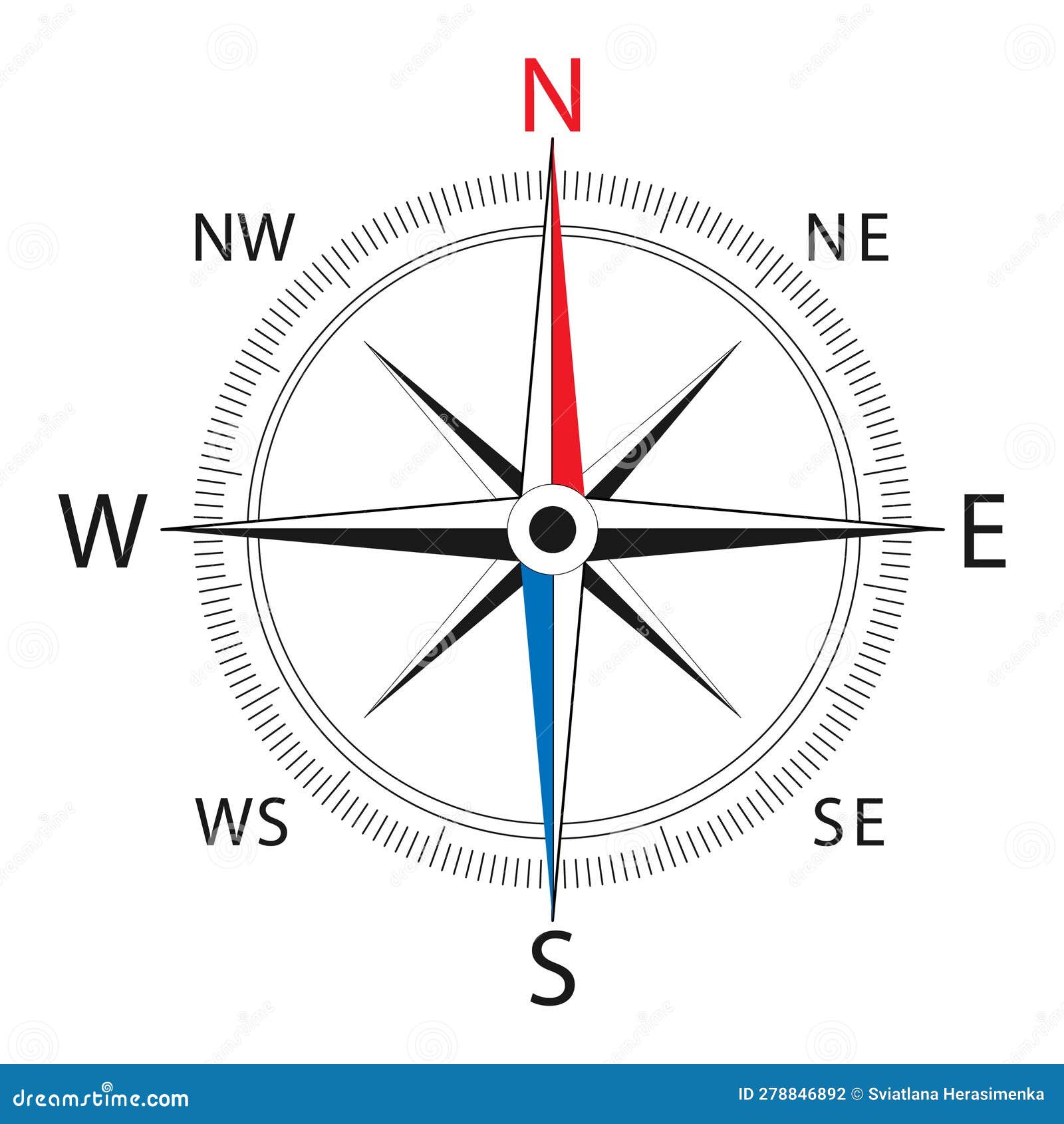 Compass Wind Rose Icon Logo. Vector Illustration Stock Vector ...