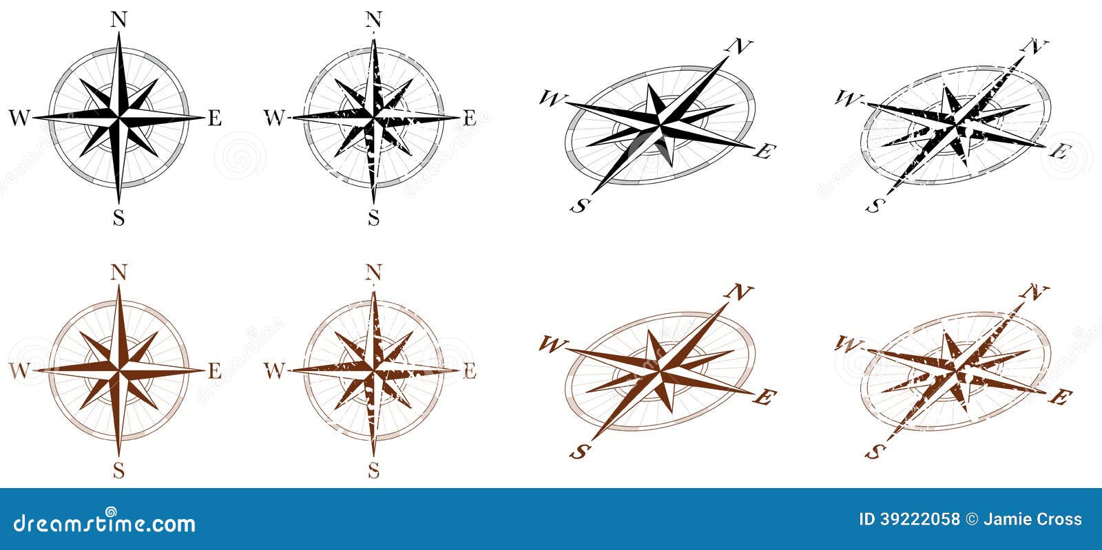 Compass Wind Rose stock vector. Illustration of nautical - 39222058