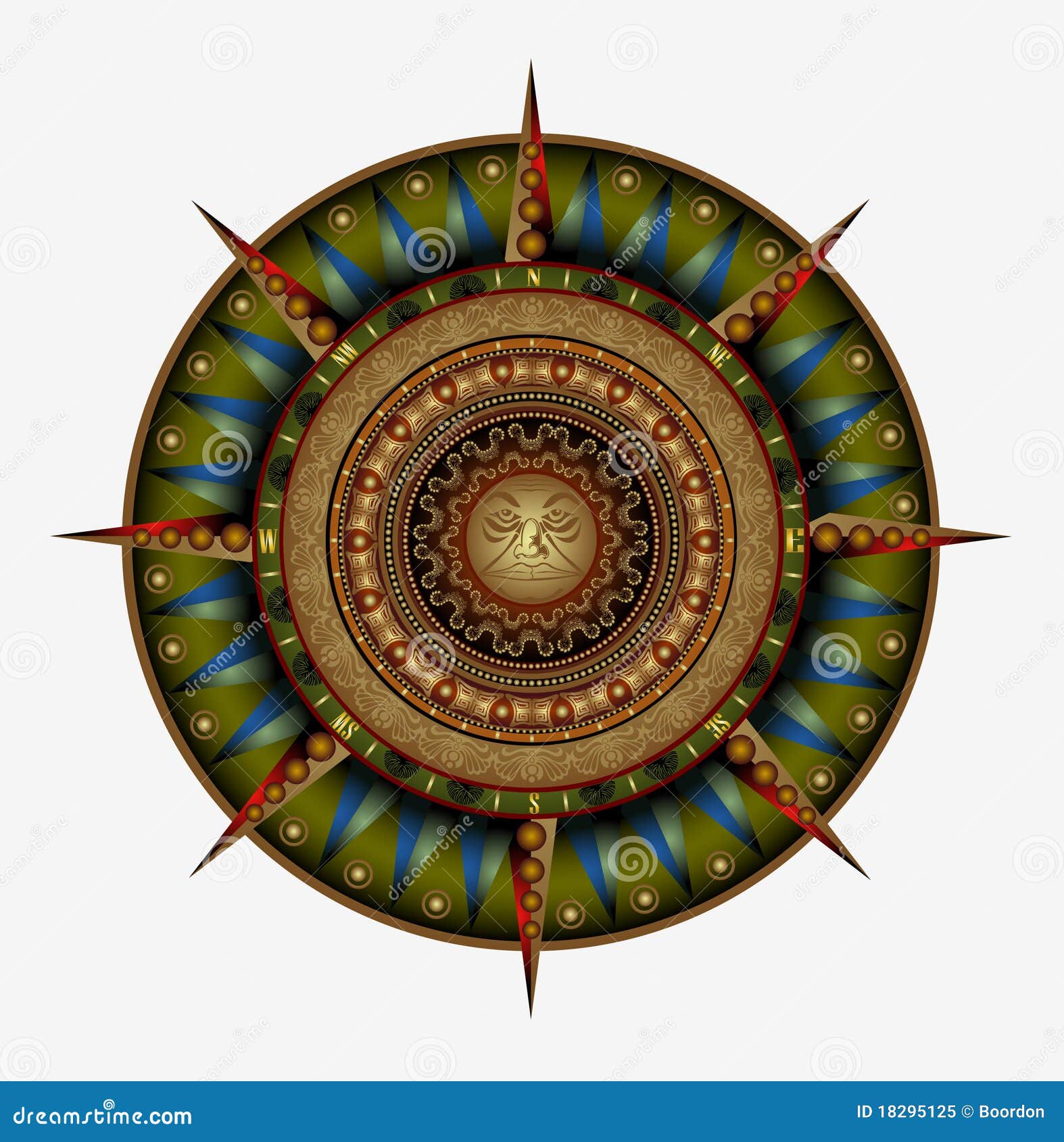 Compass wind rose symbol stock vector. Illustration of geographic ...