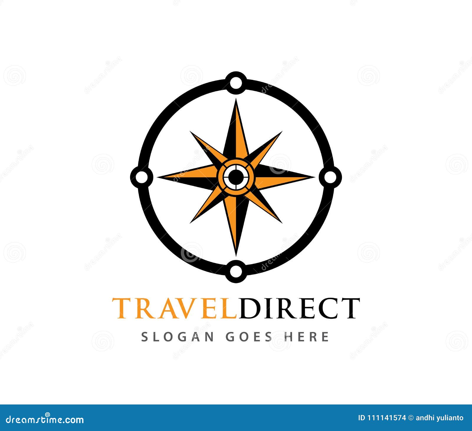 Compass Wind Rose Travel Adventure Direction Navigation Logo Design ...