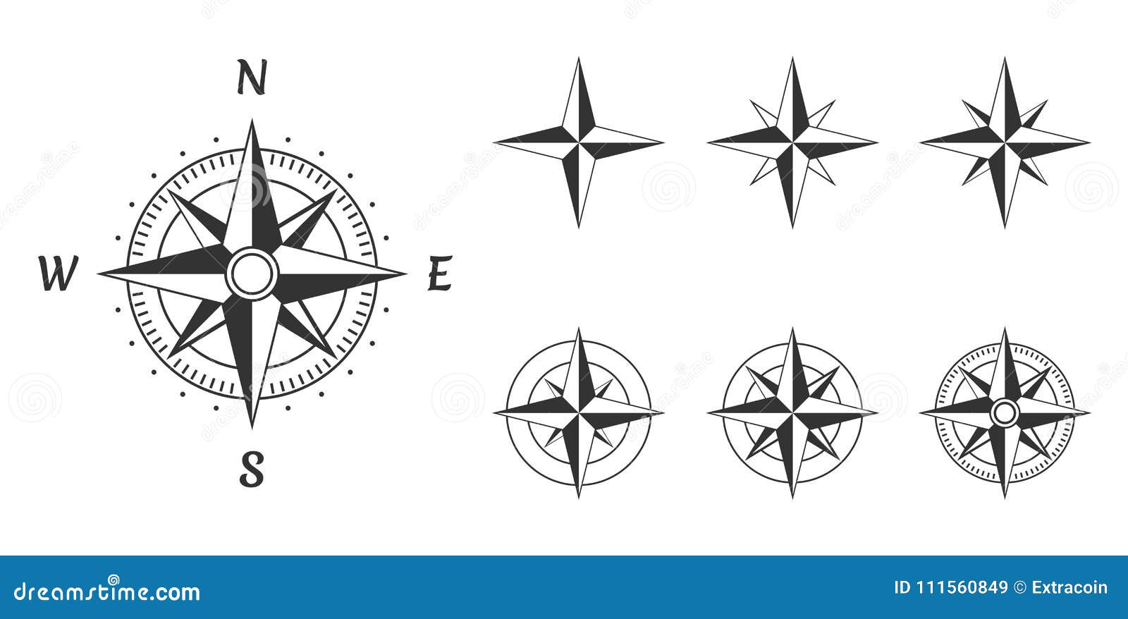 Wind Rose, Navigation Runic Compass, Vegvisir Cartoon Vector ...