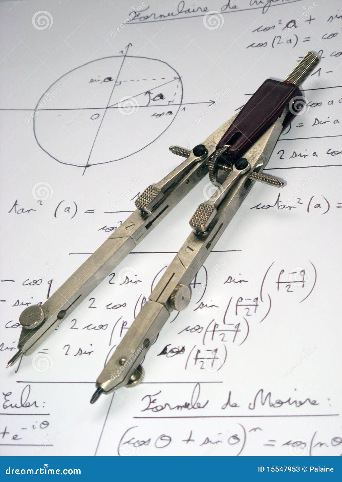 Compasses stock image. Image of circle, exercise, paper - 15547953