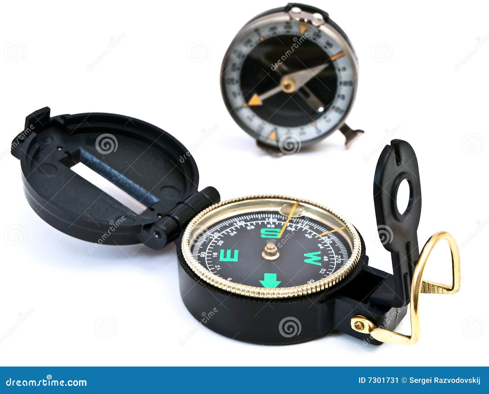 Compasses stock image. Image of direction, magnify, compass - 7301731