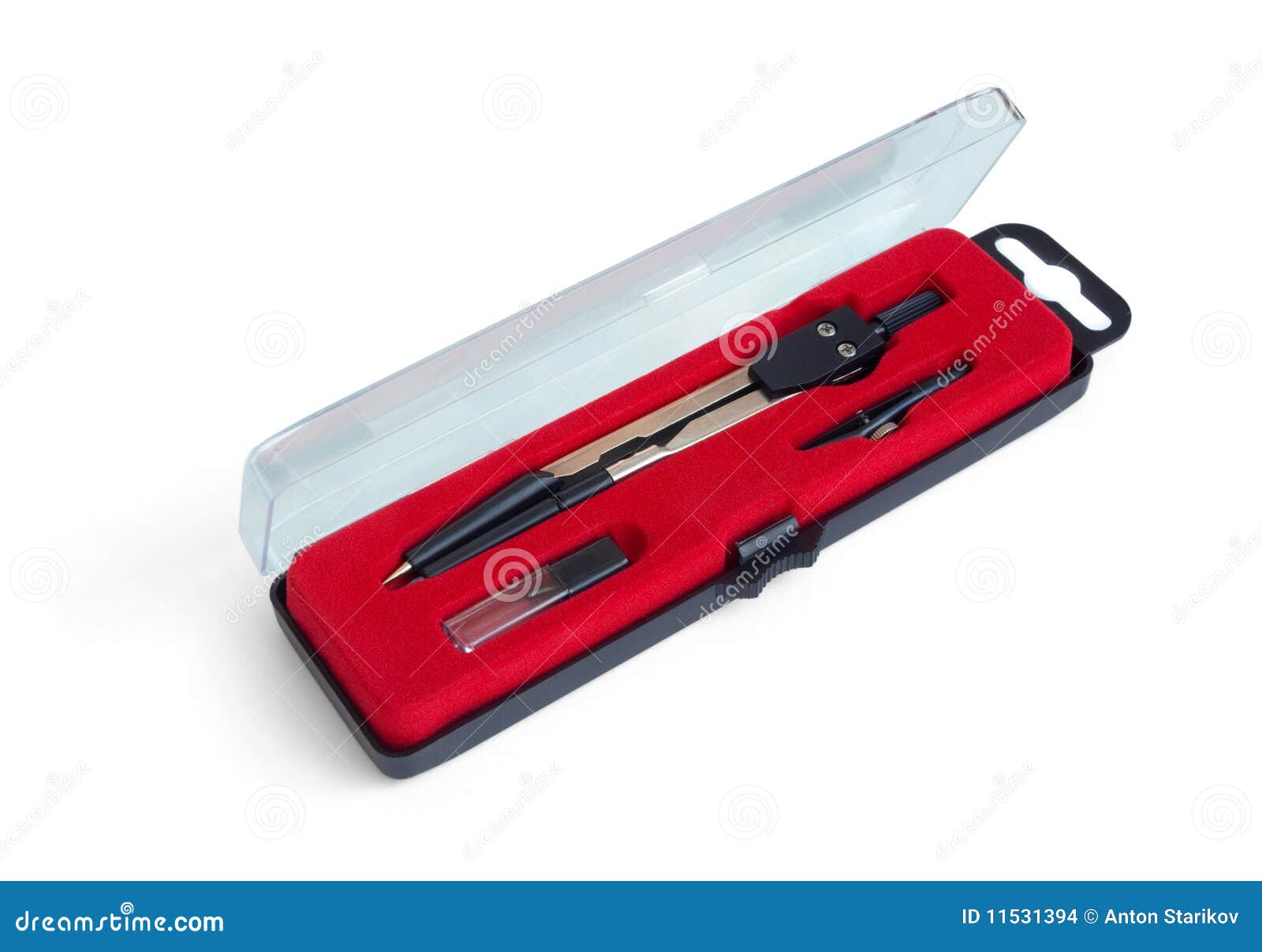 Compasses in case stock photo. Image of measurement, black - 11531394