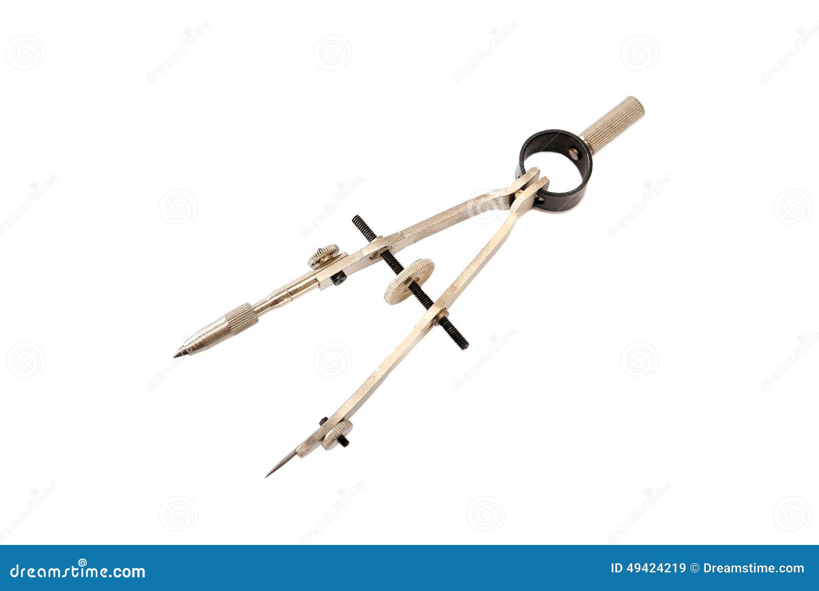 Compasses Drawing on a White Background Stock Image - Image of isolated ...