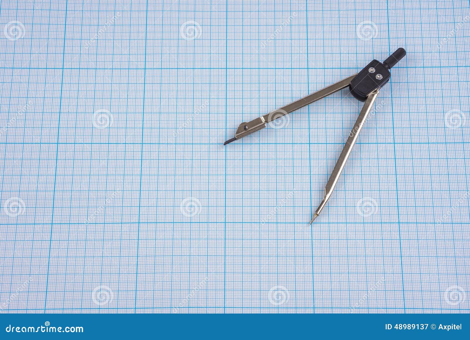 Compasses on graph paper stock image. Image of divider - 48989137