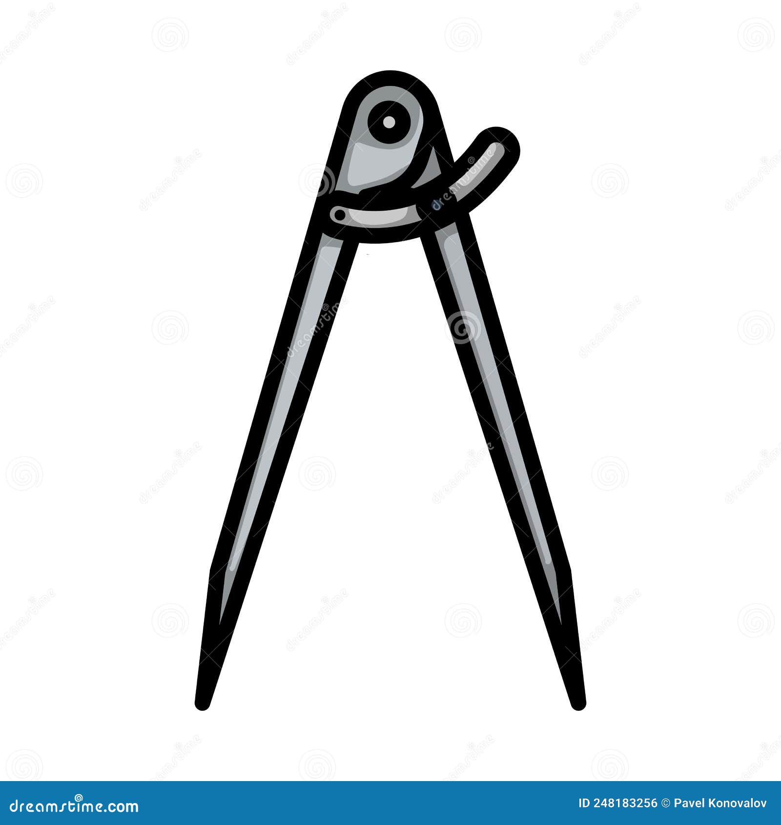 Compasses Icon stock vector. Illustration of geometry - 248183256