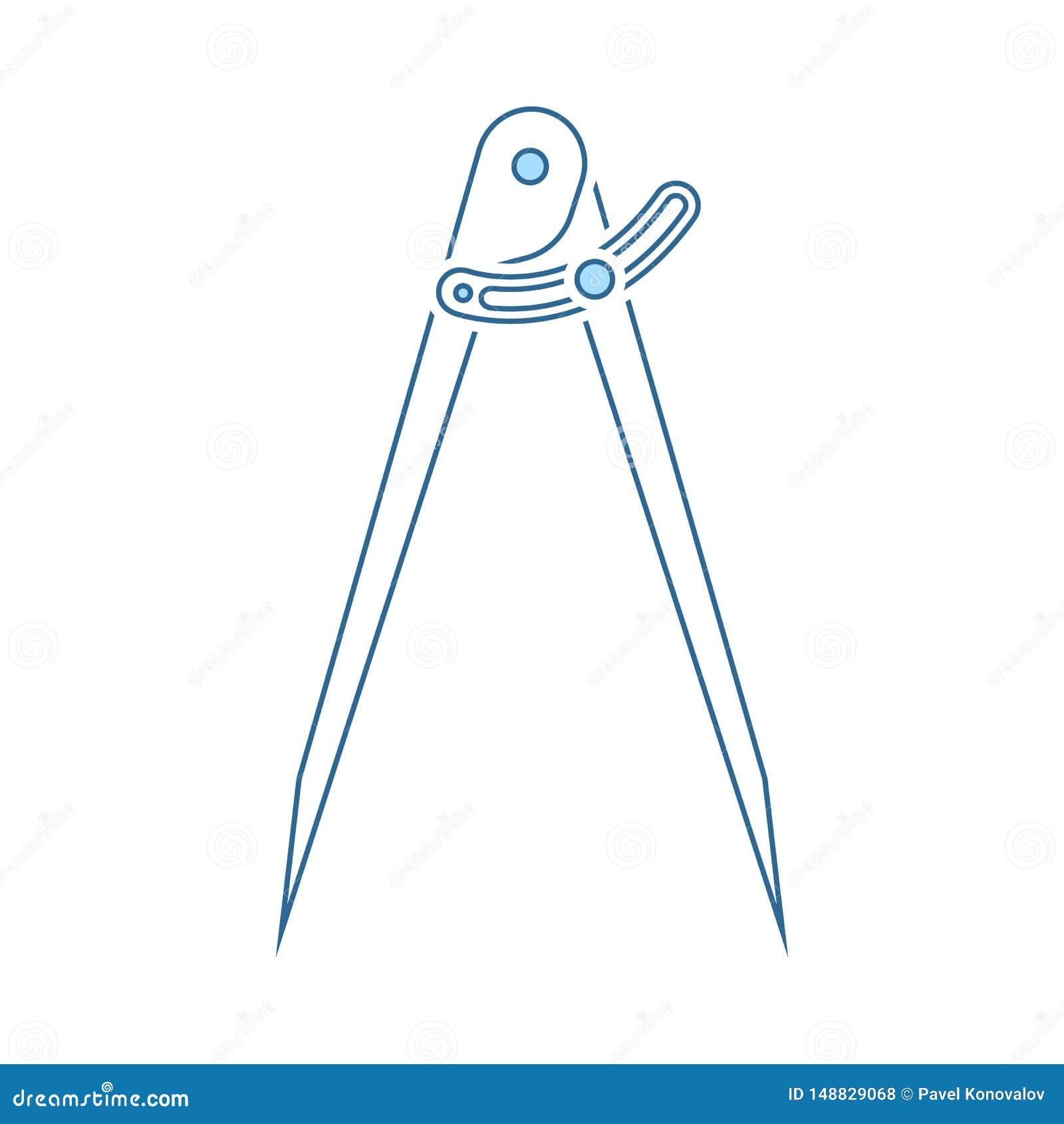 Compasses Icon stock vector. Illustration of geometric - 148829068