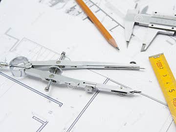 Compasses project stock image. Image of measure, engineer - 21956115