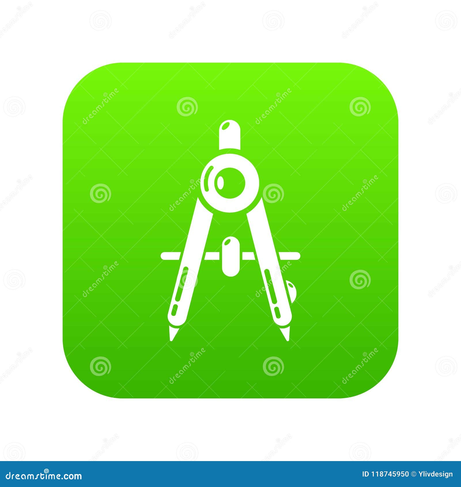 Compasses School Icon, Simple Black Style Stock Vector - Illustration ...