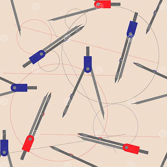 Compasses seamless pattern stock vector. Illustration of circle - 139892366