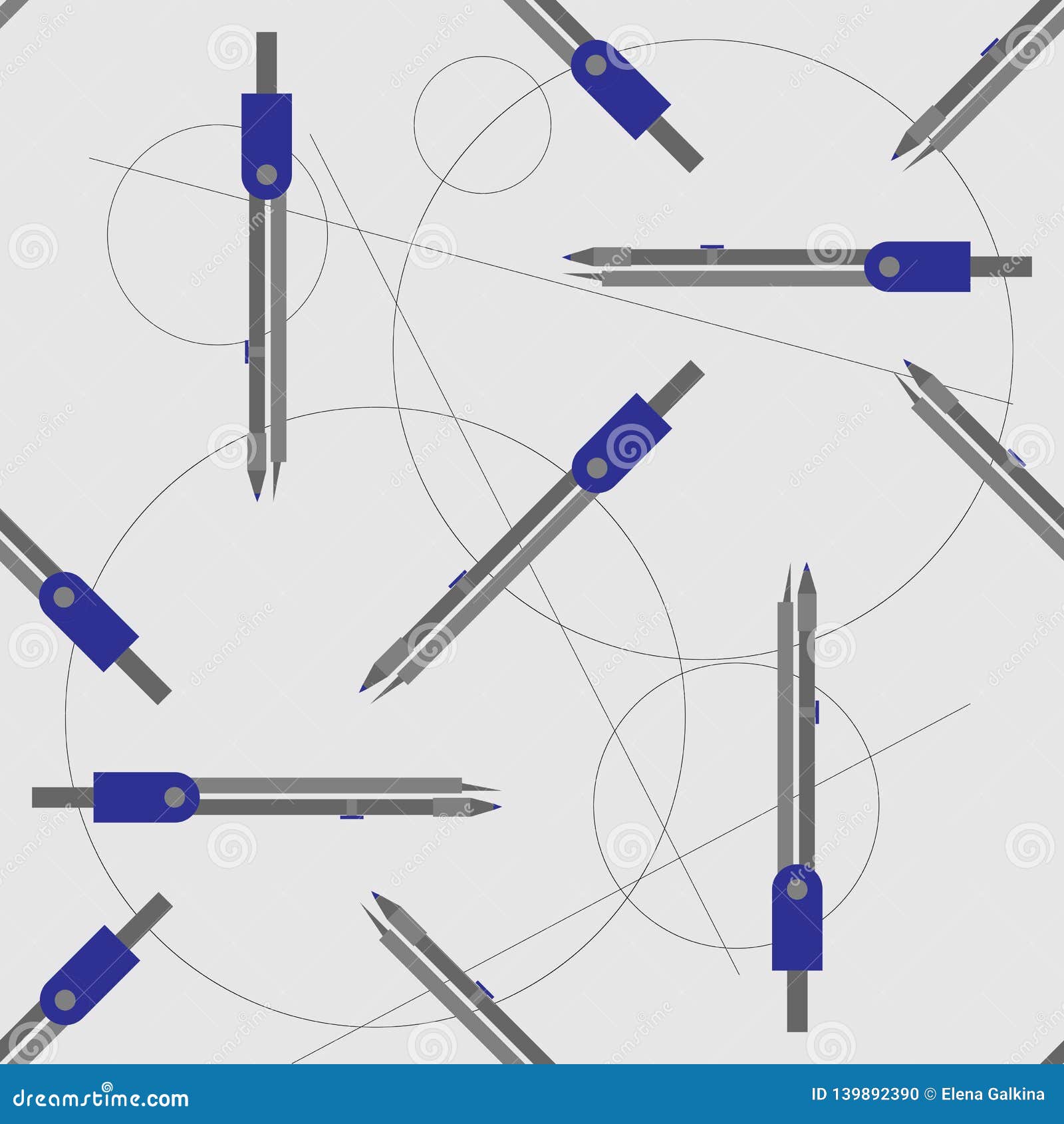 Compasses seamless pattern stock vector. Illustration of geometry ...