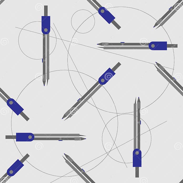 Compasses seamless pattern stock vector. Illustration of geometry ...