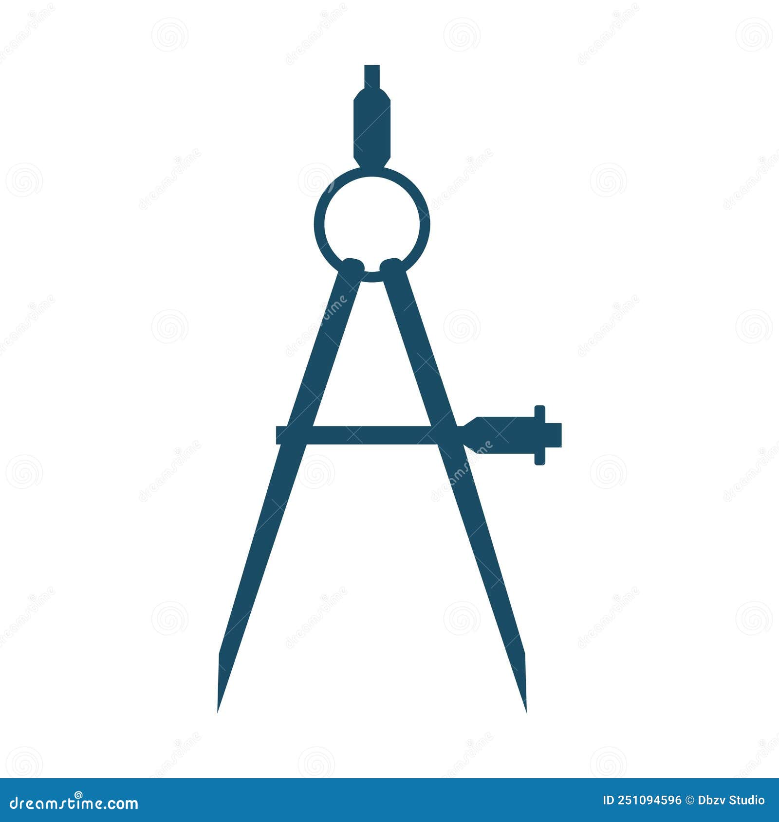 Compasses on the White Background. Isolated Illustration Stock ...