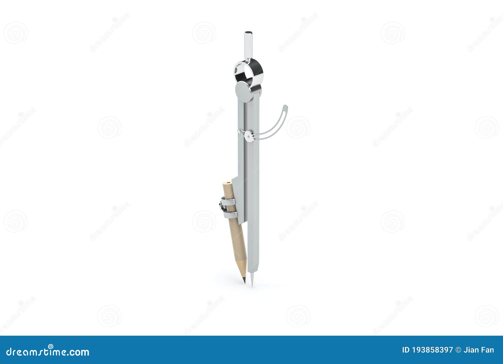 Compasses with White Background, Tools for Drawing, 3d Rendering Stock ...
