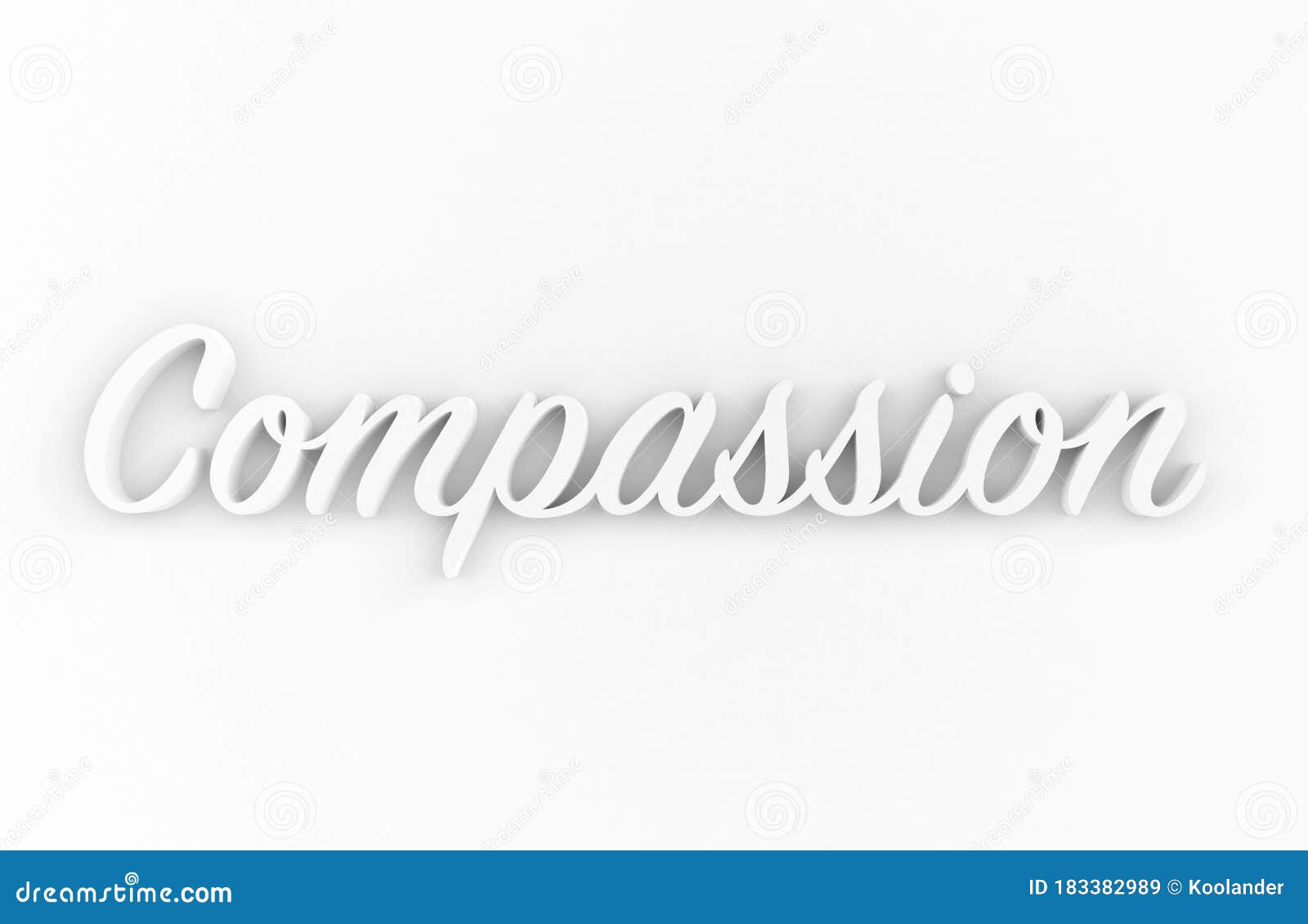 Compassion - 3D White Text On White Background Royalty-Free Stock Photo ...