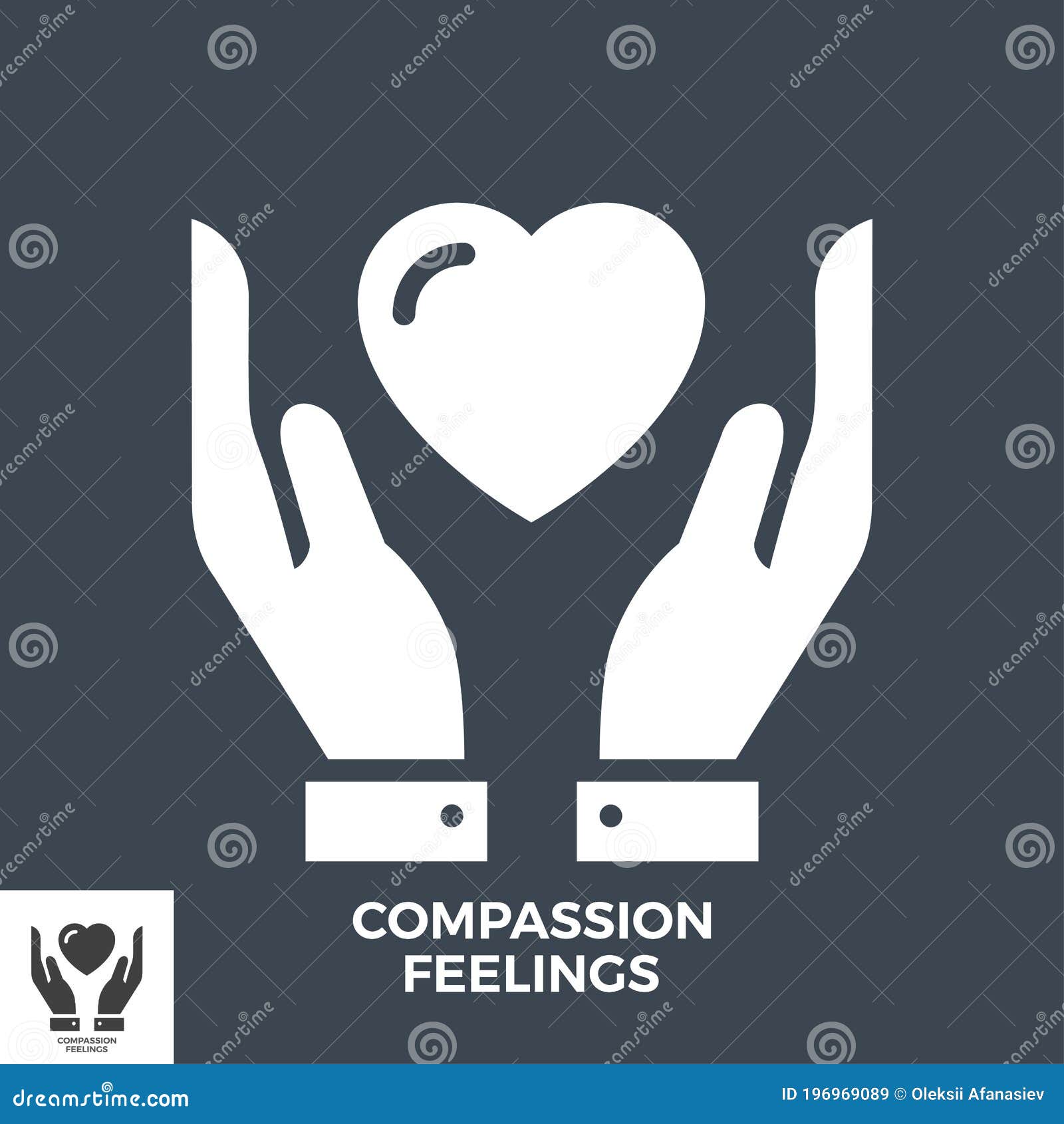 Compassion Feelings Glyph Vector Icon. Stock Vector - Illustration of ...