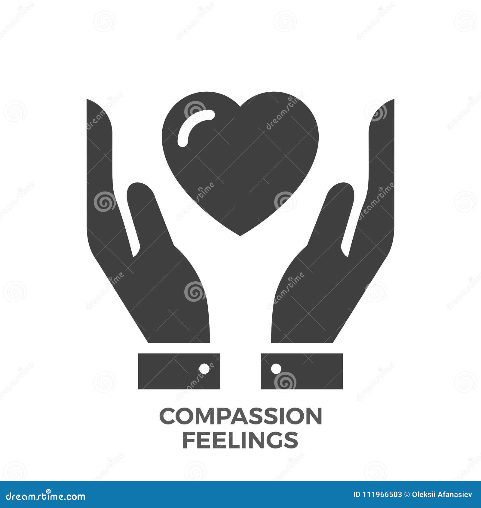 Compassion Feelings Glyph Vector Icon. Stock Vector - Illustration of ...