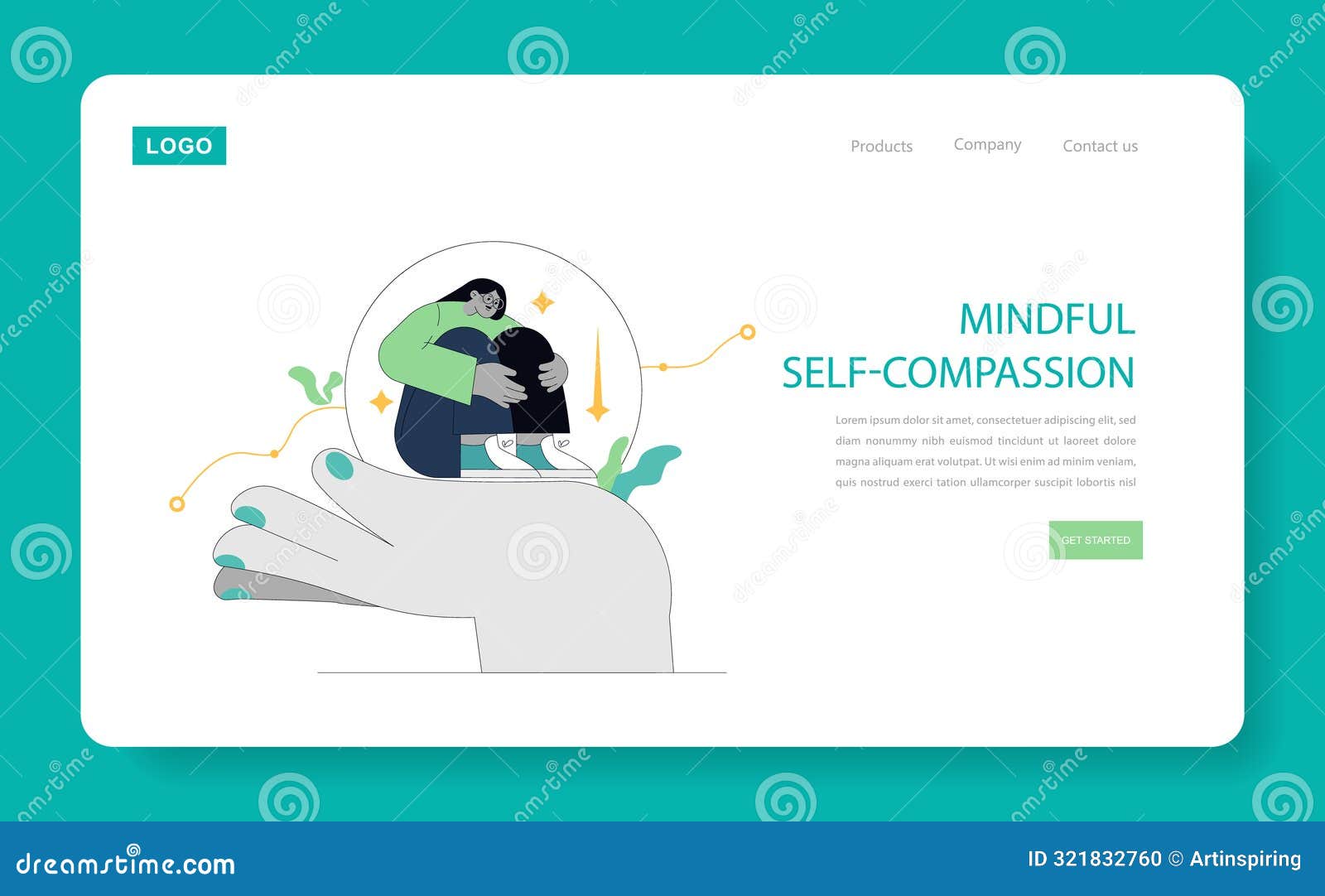 Compassion Focused Therapy. Flat Vector Stock Vector - Illustration of ...